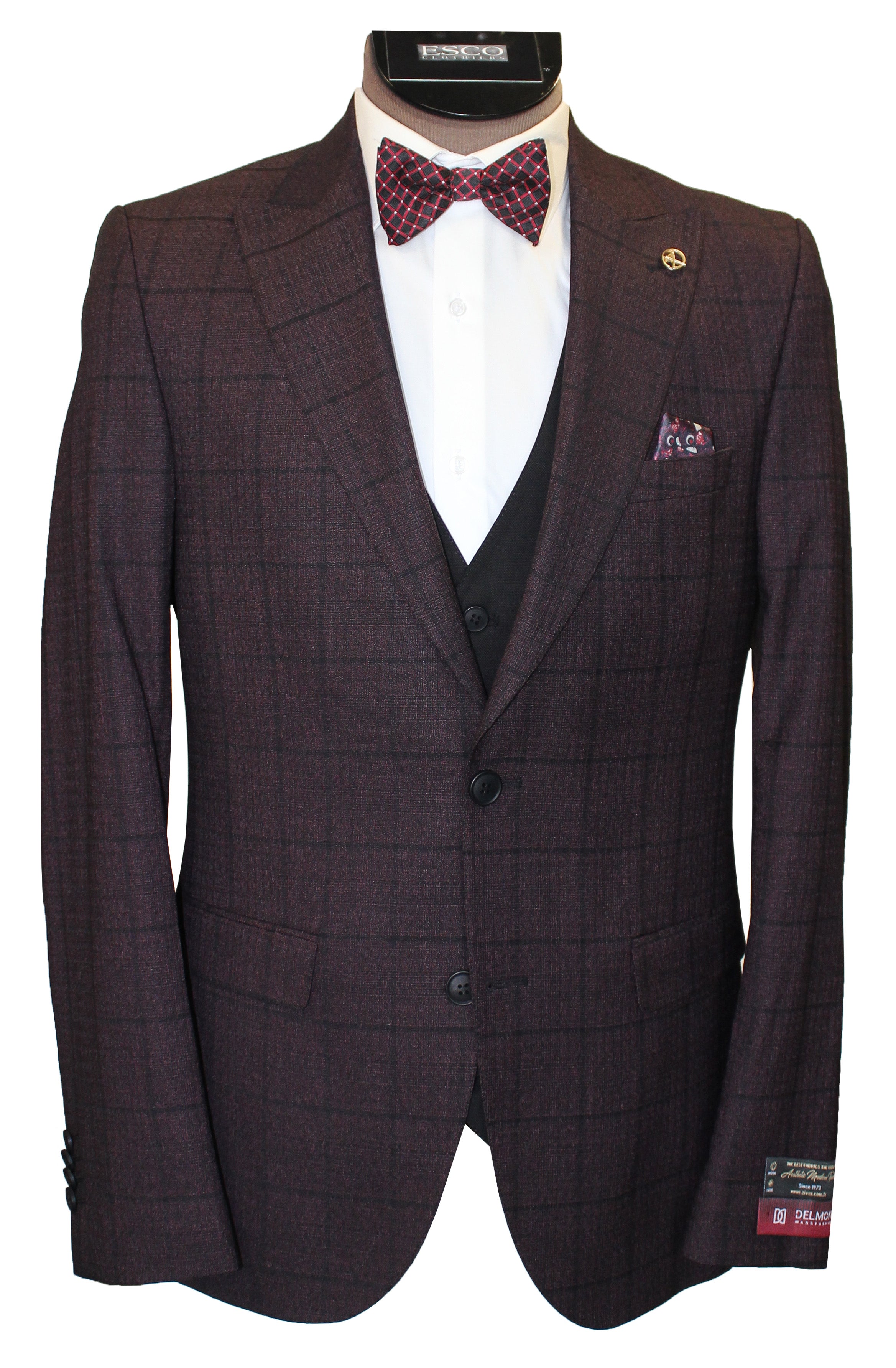 DELMONT 3 PIECE SUIT – ESCO CLOTHIERS